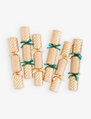 SELFRIDGES EDIT - Star-pattern paper Christmas crackers pack of six ...