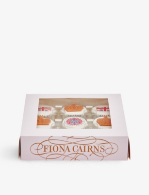 FIONA CAIRNS - Fiona Cairns Coronation golden sponge fairy cakes box of ...