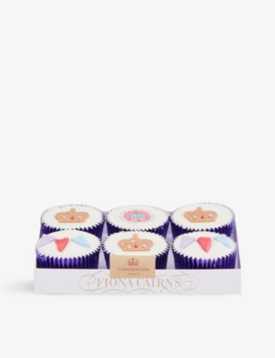 FIONA CAIRNS - Fiona Cairns Coronation golden sponge fairy cakes box of ...