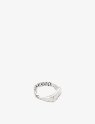 MARTINE ALI - Mini chain-link sterling-silver signet ring | Selfridges.com