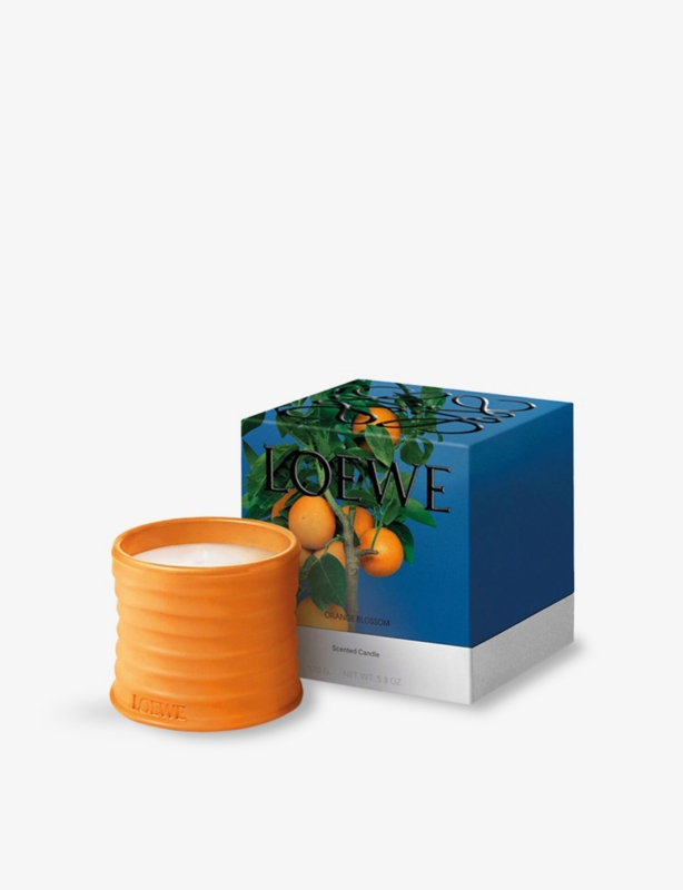 HAY - Check-pattern medium wax column candle 20cm | Selfridges.com