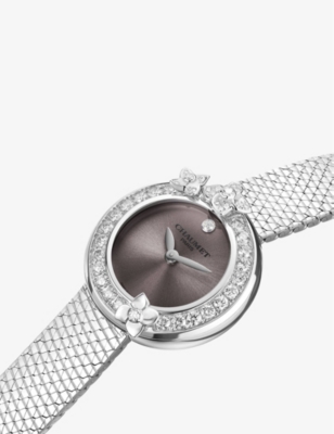 CHAUMET - Hortensia Eden stainless-steel and 1.05ct diamond quartz ...