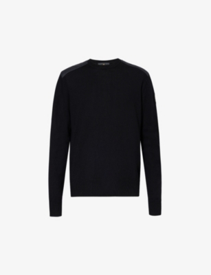BELSTAFF - Kerrigan shoulder-panel wool-knit jumper | Selfridges.com