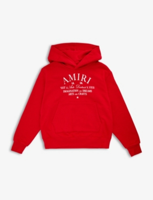 Amiri Kids' Arts District Logo Text-print Cotton-jersey Hoody 4-12 ...