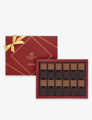 GODIVA - Finesse Supreme milk and dark chocolate squares box of 96 ...
