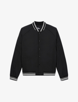 THE KOOPLES - Striped-ribbed trim padded woven jacket | Selfridges.com