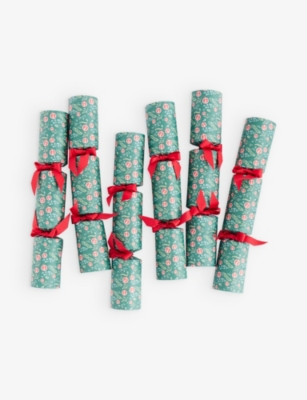 SELFRIDGES EDIT - Pomegranate festive-print Christmas crackers pack of ...