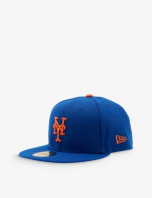 NEW ERA - 59FIFTY New York Mets brand-embroidered cotton-twill cap ...