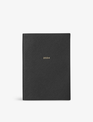 SMYTHSON - 2024 Soho Daily crossgrain-leather diary 19.6cm x 14cm ...