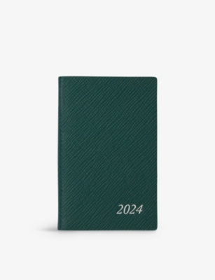 SMYTHSON - 2024 Panama Wafer leather weekly diary 7cm x 10cm ...