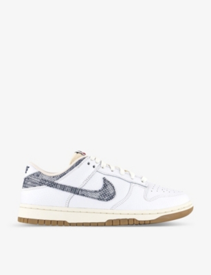 NIKE - Dunk Low brand-embellished leather low-top trainers | Selfridges.com