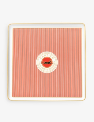 CARTIER - Striped large porcelain tray | Selfridges.com