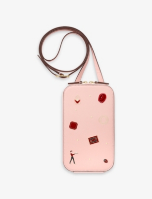 CARTIER - Diabolo de Cartier motif-embellished leather phone pouch ...
