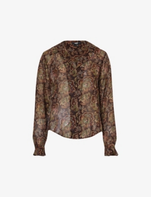 PAIGE - Ellyn floral-print silk blouse | Selfridges.com