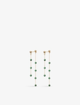 THE ALKEMISTRY - Matcha 18ct yellow-gold and malachite drop earrings ...