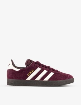 Adidas Originals Adidas Mens Maroon Chalk White Gum Gazelle Suede Low ...