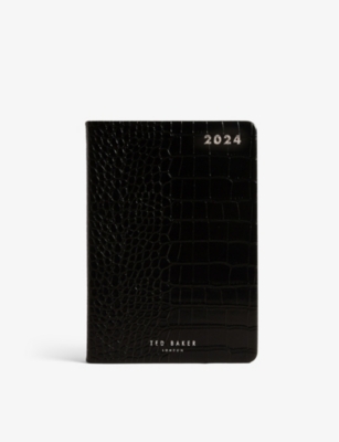 TED BAKER - Daviids 2024 croc-effect faux-leather A5 diary | Selfridges.com