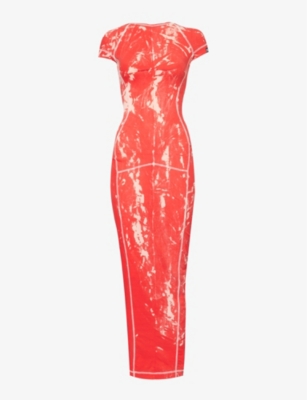 KNWLS - Raze abstract-pattern cotton-jersey maxi dress | Selfridges.com