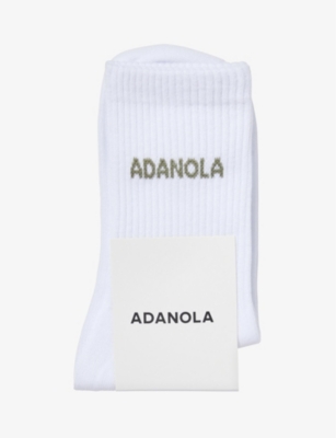 ADANOLA - Logo-intarsia bamboo-blend socks | Selfridges.com