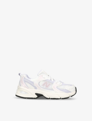 NEW BALANCE - 530 logo-embroidered mesh and leather low-top trainers 9 ...