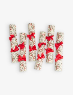 SELFRIDGES EDIT - Santa Claus printed paper Christmas crackers set of ...