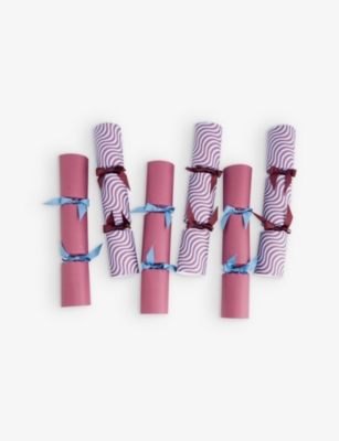 SELFRIDGES EDIT - Waves printed paper Christmas crackers set of six ...