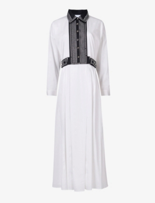 LEEM - Stud-embellished stretch-woven maxi dress | Selfridges.com