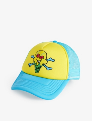 Icecream Mens Yellow Cones And Bones Logo-embellished Woven Cap | ModeSens