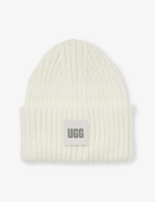 UGG - Logo-patch knitted beanie | Selfridges.com