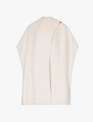 YVES SALOMON - Contrast-trim wool and cashmere blend cape | Selfridges.com