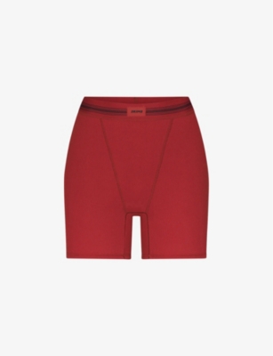 SKIMS - Contrast-stripe logo-jacquard stretch-cotton boxers ...