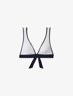 REISS - Jessica contrast-trim bikini top | Selfridges.com