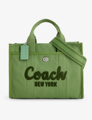 Coach Cargo 34 Logo-embroidered Detachable-strap Canvas Tote Bag In Lh ...