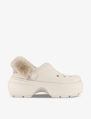 CROCS - Stomp faux fur-lined rubber clogs | Selfridges.com
