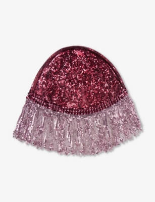 RABANNE - Pixel fringed-trim mesh bonnet | Selfridges.com