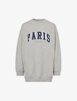 ANINE BING - Tyler Paris-print cotton-blend sweatshirt | Selfridges.com