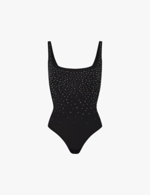 SKIMS - SKIMS x Swarovski crystal-embellished stretch-woven body ...