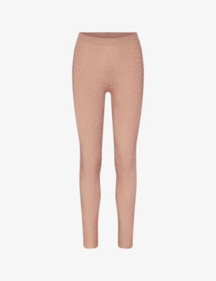 SKIMS - SKIMS x Swarovski crystal-embellished stretch-woven leggings ...