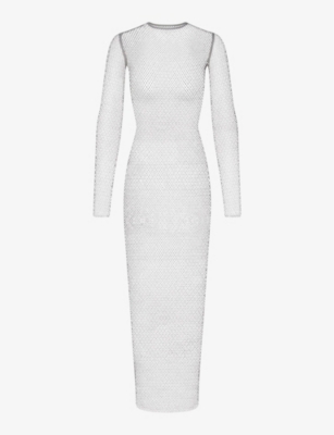 SKIMS - SKIMS x Swarovski crystal-embellished semi-sheer stretch-woven ...