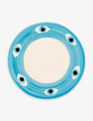 ANNA + NINA - Spirit eye-pattern earthenware breakfast plate 22cm ...