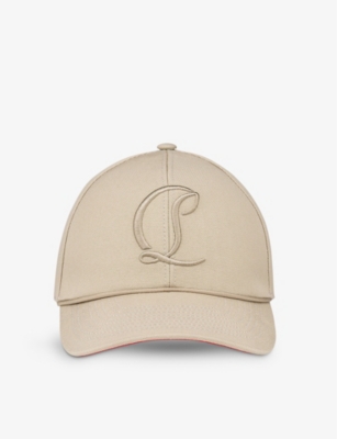 CHRISTIAN LOUBOUTIN - Mooncrest logo-embroidered cotton-canvas cap ...