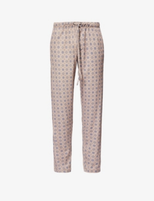 HANRO - Patterned drawstring-waist cotton-jersey trousers | Selfridges.com