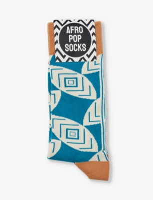 AFROPOP SOCKS - Graphic-print stretch-cotton blend socks | Selfridges.com