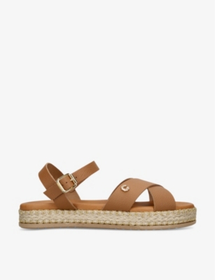 CARVELA COMFORT - Sicily logo-embellished leather sandals | Selfridges.com