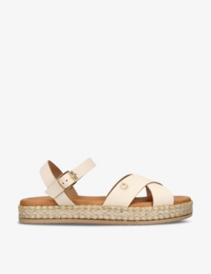 CARVELA COMFORT - Sicily logo-embellished leather sandals | Selfridges.com