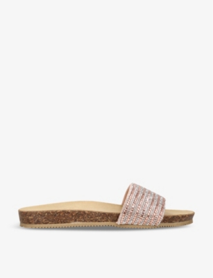 CARVELA COMFORT - Super crystal-embellished flat woven slides ...
