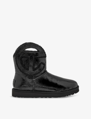 UGG X TELFAR - UGG x Telfar crinkle-texture leather ankle boots ...