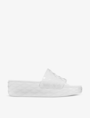 JIMMY CHOO - Diamond platform rubber sliders | Selfridges.com
