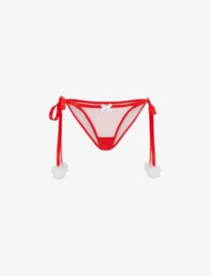 AGENT PROVOCATEUR - Santa Baby pompom tulle briefs | Selfridges.com