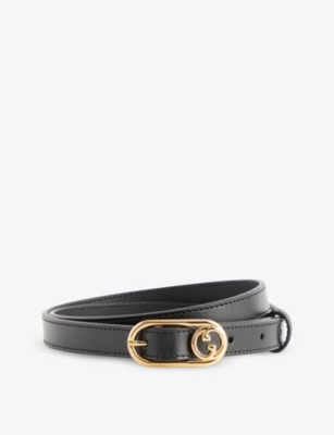 GUCCI - Reversible logo-buckle leather belt | Selfridges.com